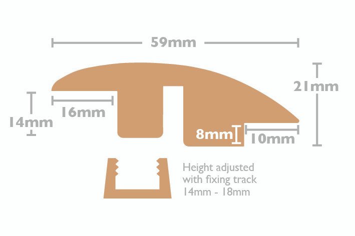 Solid Wood Semi Ramp Profile - Bespoke Woodflooring